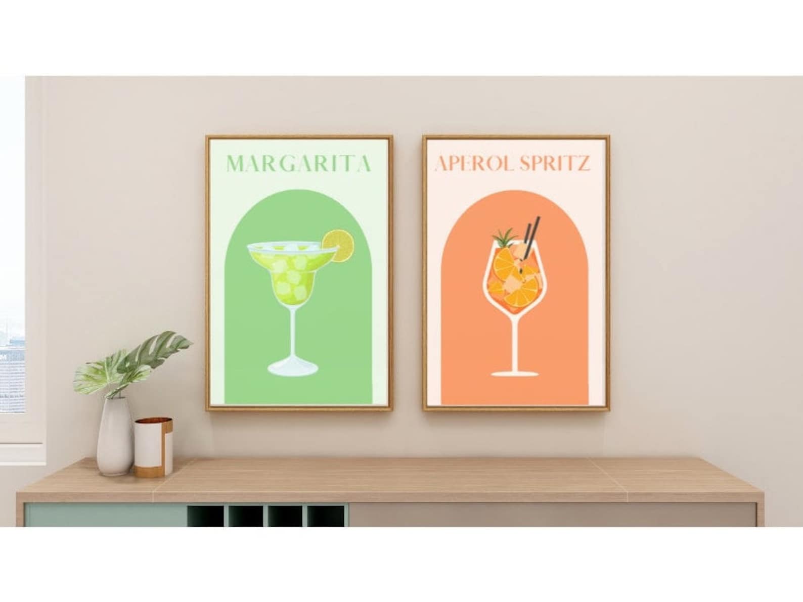 Retro Aperol Spritz Wall Art, Digital Download Cocktail Sign, Retro ...