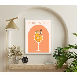 Retro Aperol Spritz Wall Art, Digital Download Cocktail Sign, Retro ...