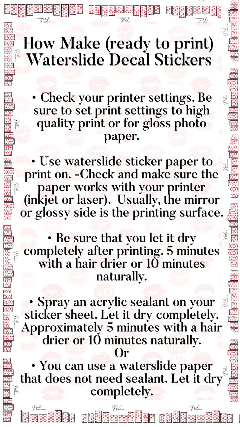 Rapt Printable Sample Set 1 - Etsy