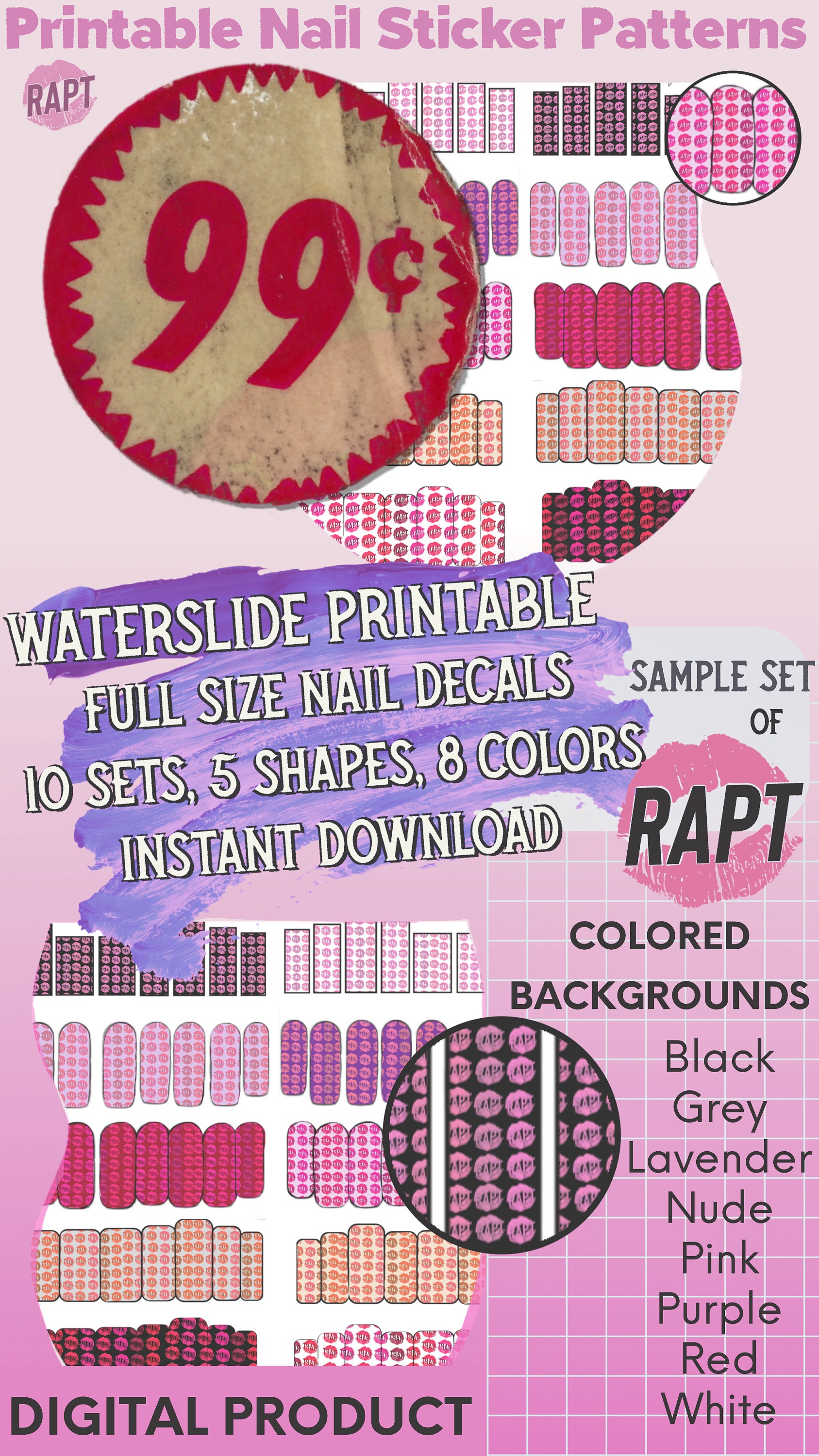 Rapt Printable Sample Set 1 - Etsy