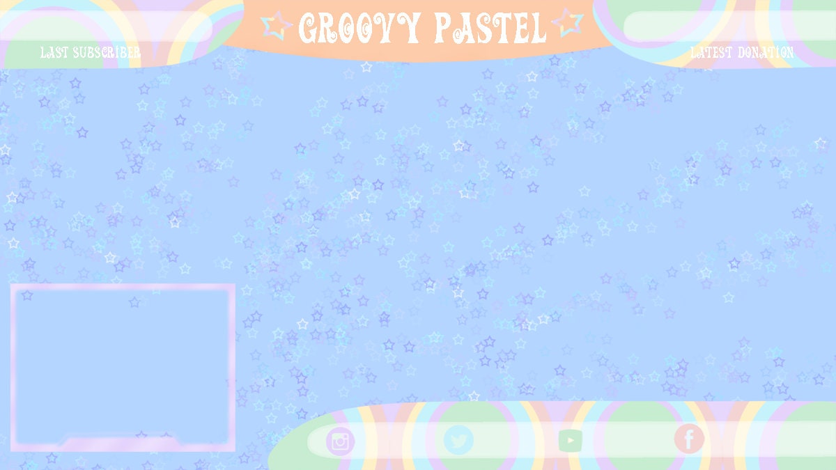 Kawaii Twitch Overlay | Groovy Earth - Etsy