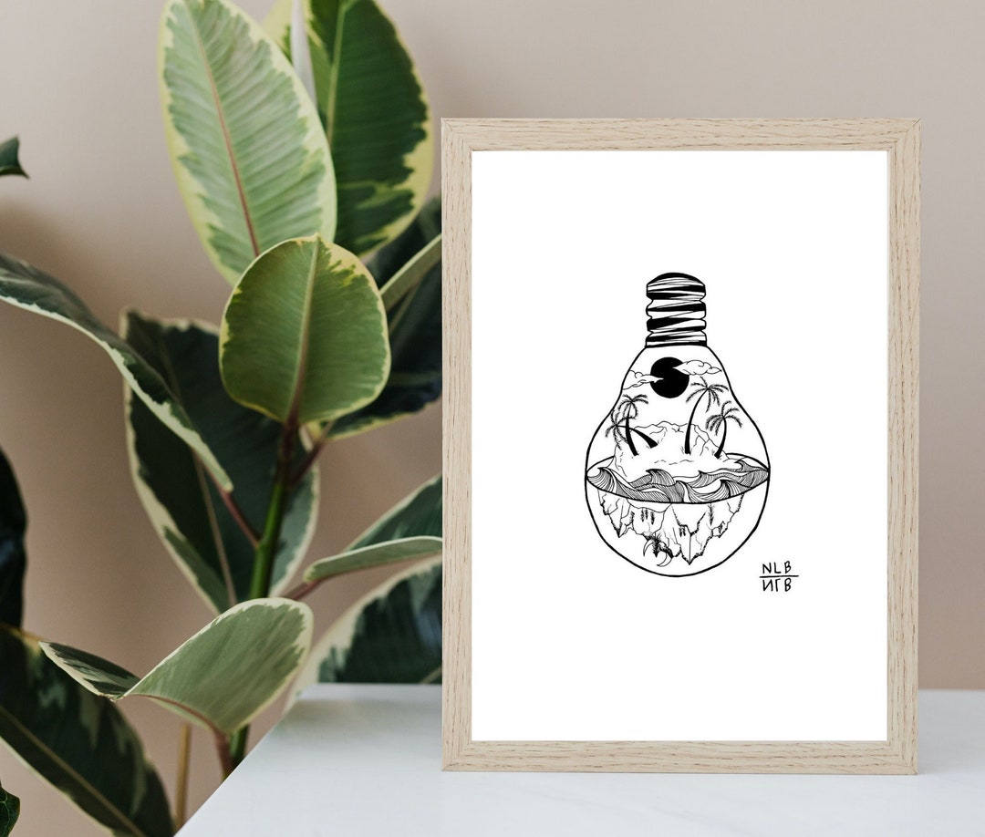 LANDSCAPE IN BUBL Poster A4 Prints Prints Original Illustration Wall ...