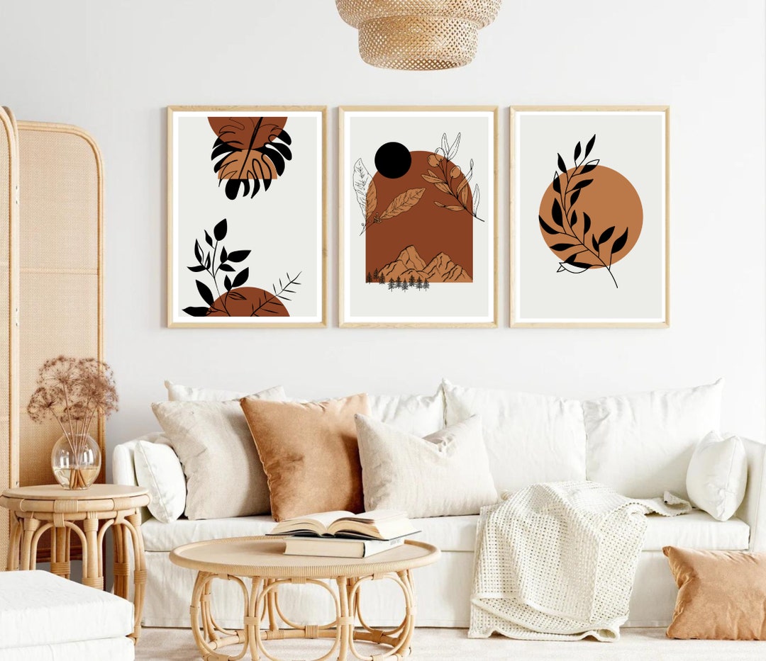 SET OF 3 POSTERS - Minimalist - Boho Decoration - Illustration ...