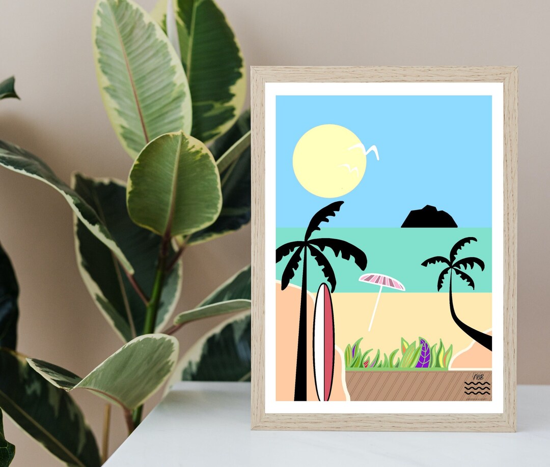 SALTY LIFE Poster A4 Prints Illustration Wall Decoration Minimalist Art ...