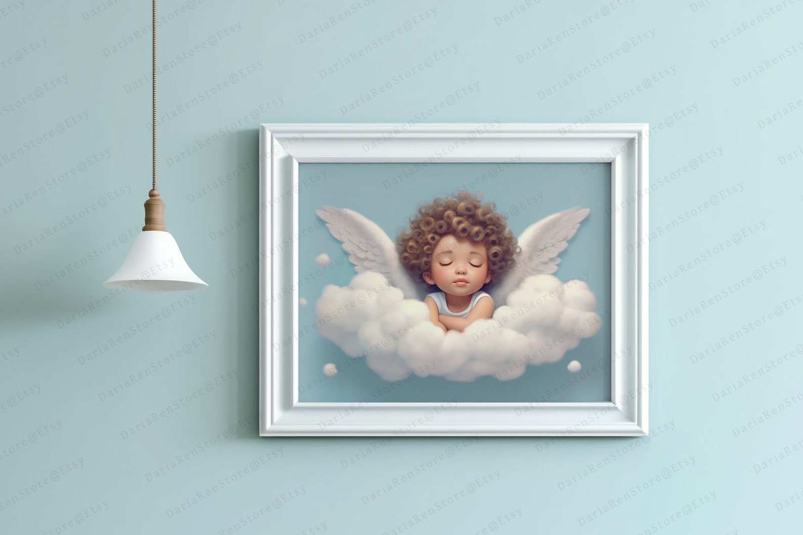 Angel Boy Gabriel, AI Art, Ai-generated Art, Wall Art Posters, Nursery ...