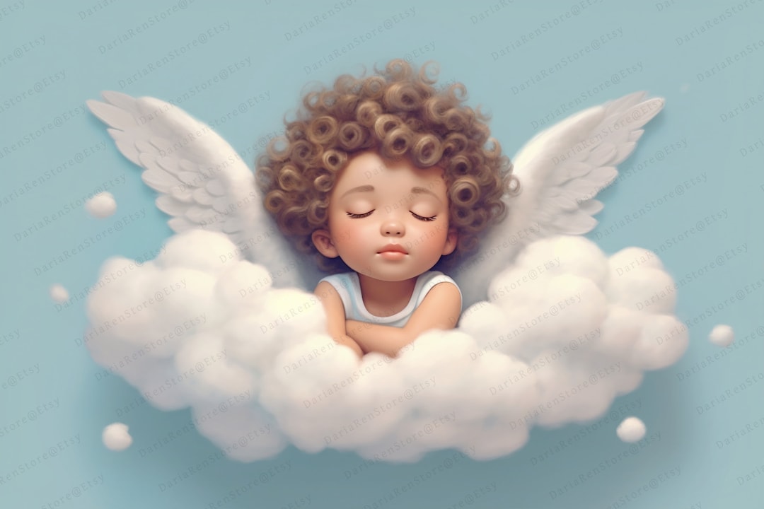 Angel Boy Gabriel, AI Art, Ai-generated Art, Wall Art Posters, Nursery ...