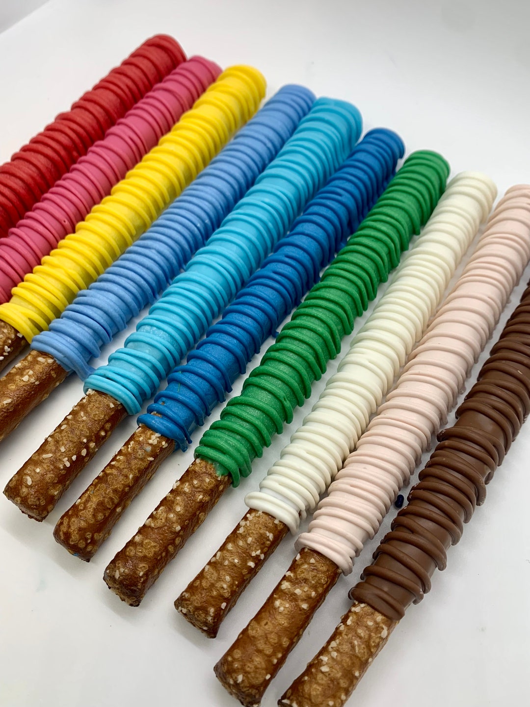 PYO Pretzel Color, Custom Chocolate Covered Pretzels, Chocolate Covered ...