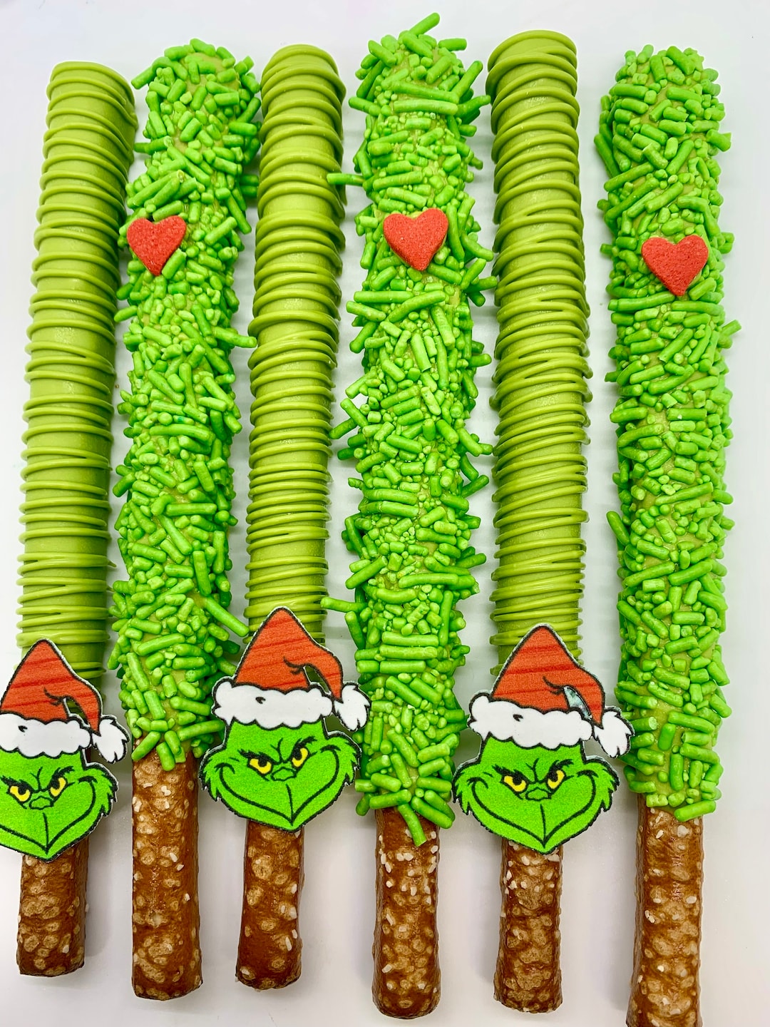 Merry Grinchmas Chocolate Covered Pretzels, Grinch Pretzels, Holiday ...