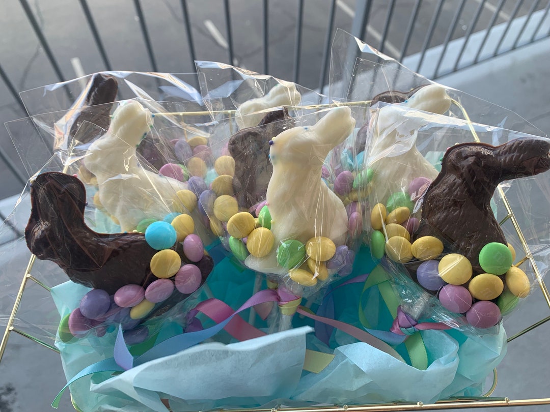Chocolate Easter Bunny Lollipops, Easter Basket Candy, Easter Chocolate ...