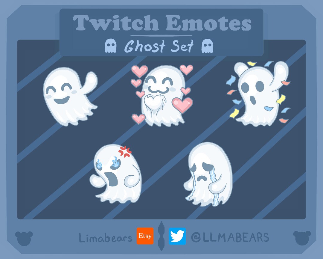 Ghost Twitch Emote Pack (5) - Etsy