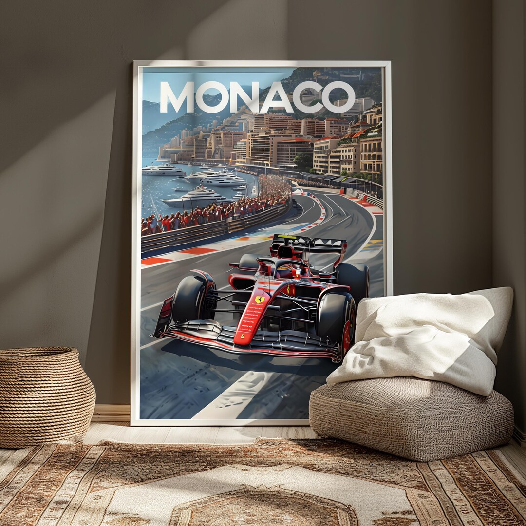 Monaco Grand Prix Art Print | Monaco Circuit Poster (digital Print) F1 ...