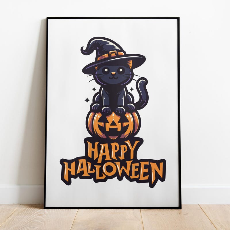 Cute Halloween Poster - Etsy