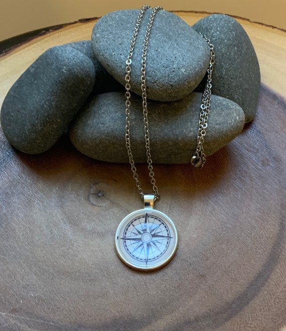 Compass Rose Pendant Necklace | Etsy