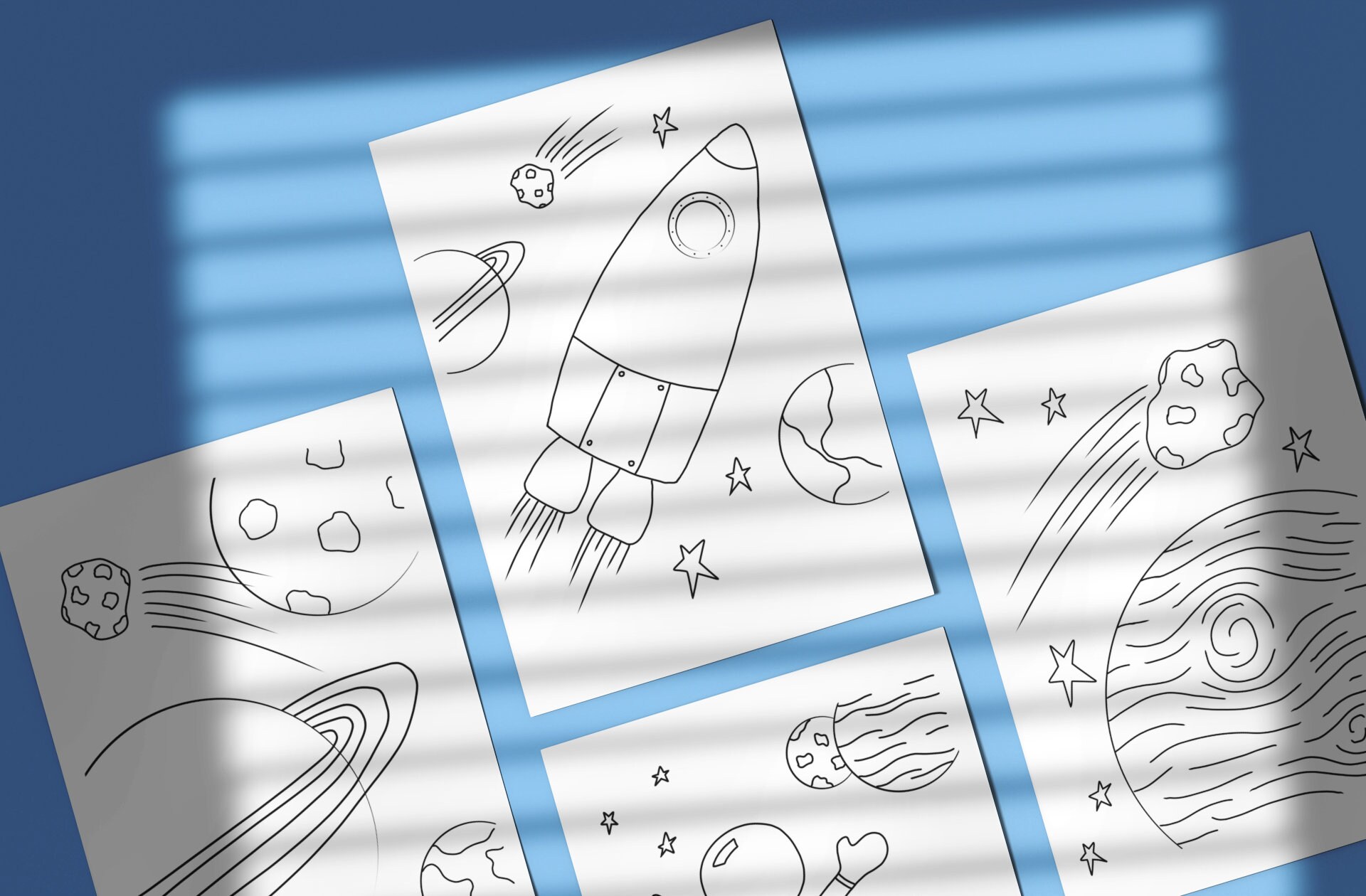 Printable Coloring Pages Outer Space Themed, Planets, Astronaut, Stars ...