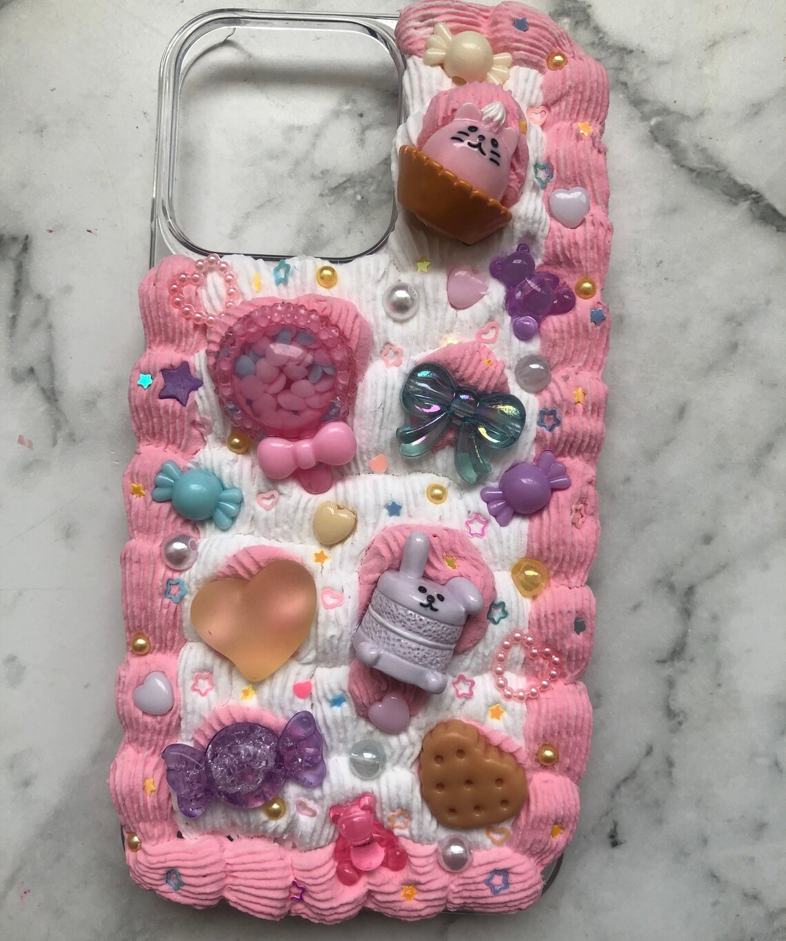Pastel Pink Cake Cream Decoden Phone Case iPhone - Etsy
