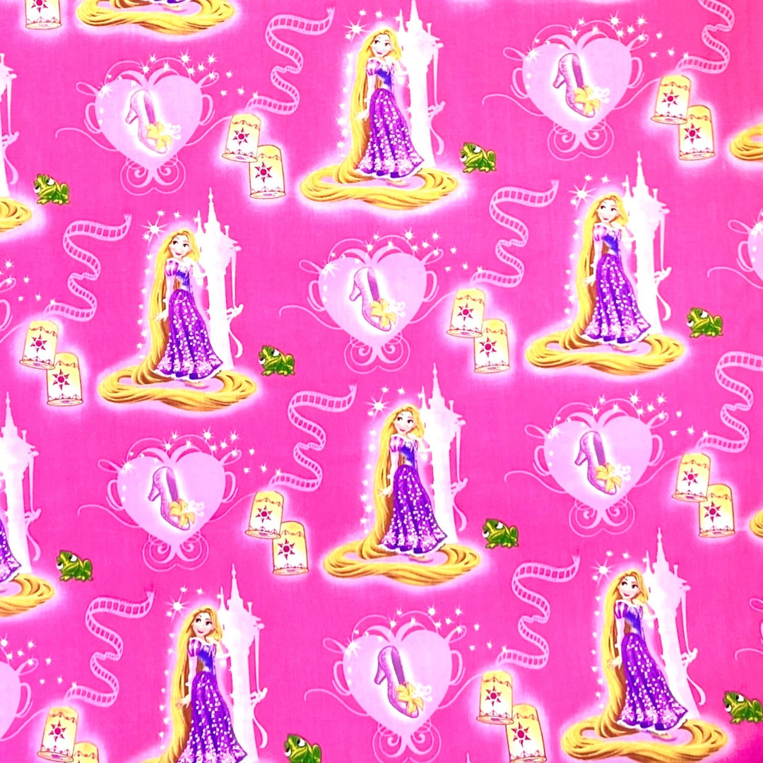 Disney Princess Rapunzel and Slipper, Cotton Quilting Fabric, Springs ...