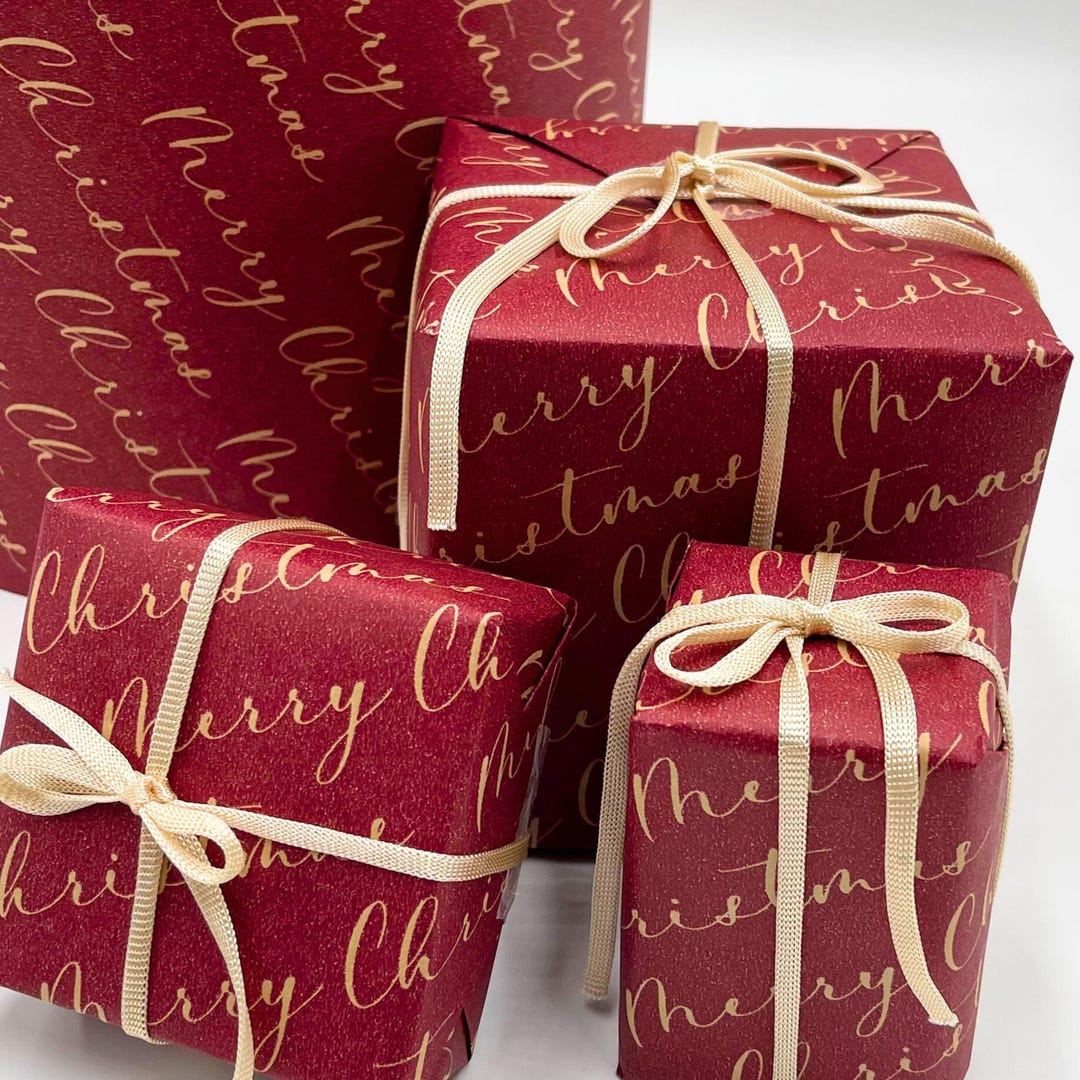 Merry Christmas Wrapping Paper – Sustainable Gift Wrap With Festive ...