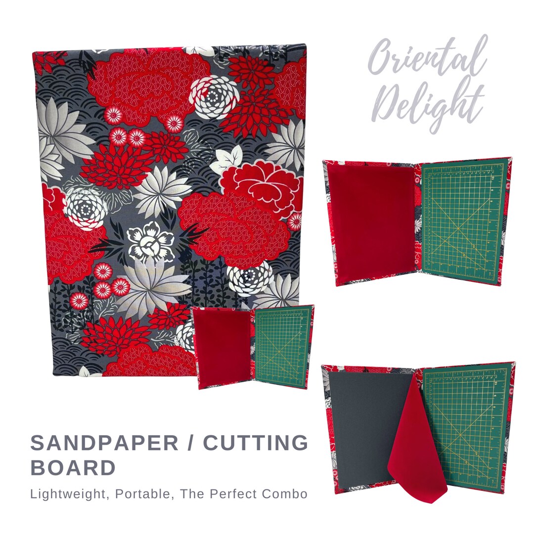 Sandpaper Board With Self Healing Cutting Mat, Oriental Delight, Fabric ...