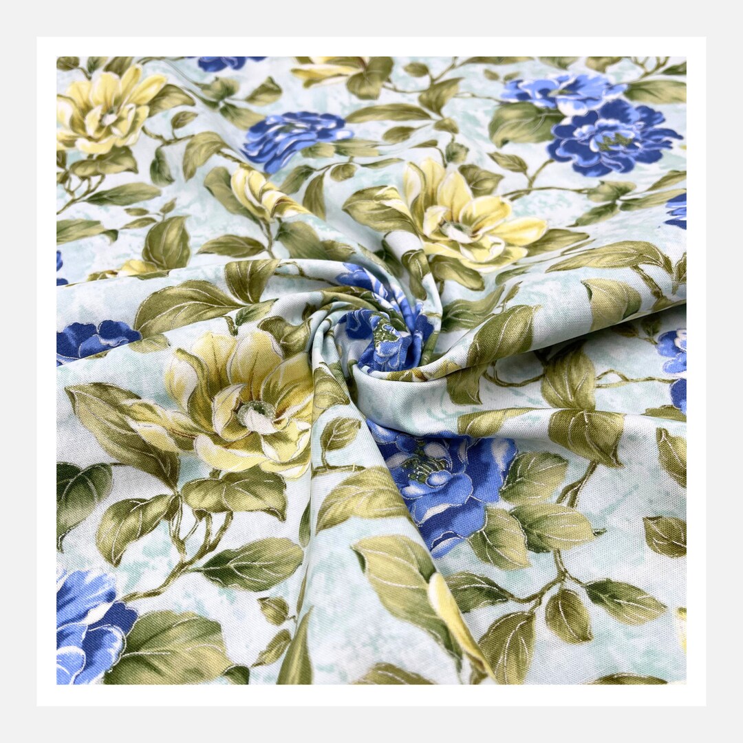 Floral Plume Fabric, Premium Cotton Quilting Fabric by Timeless ...
