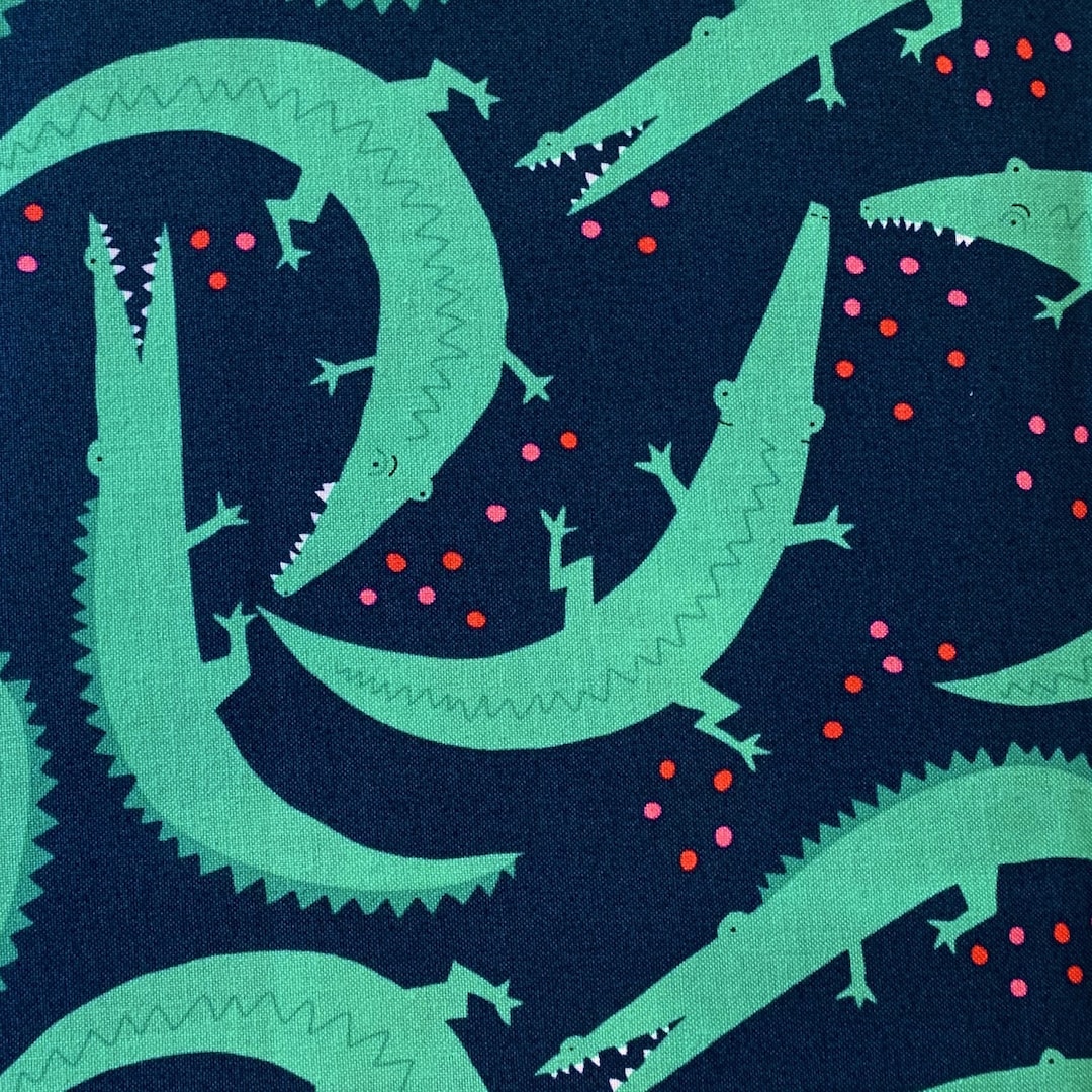 Alligator Fabric, Crocodile Marine Life, Everglades, Novelty Fabric by ...