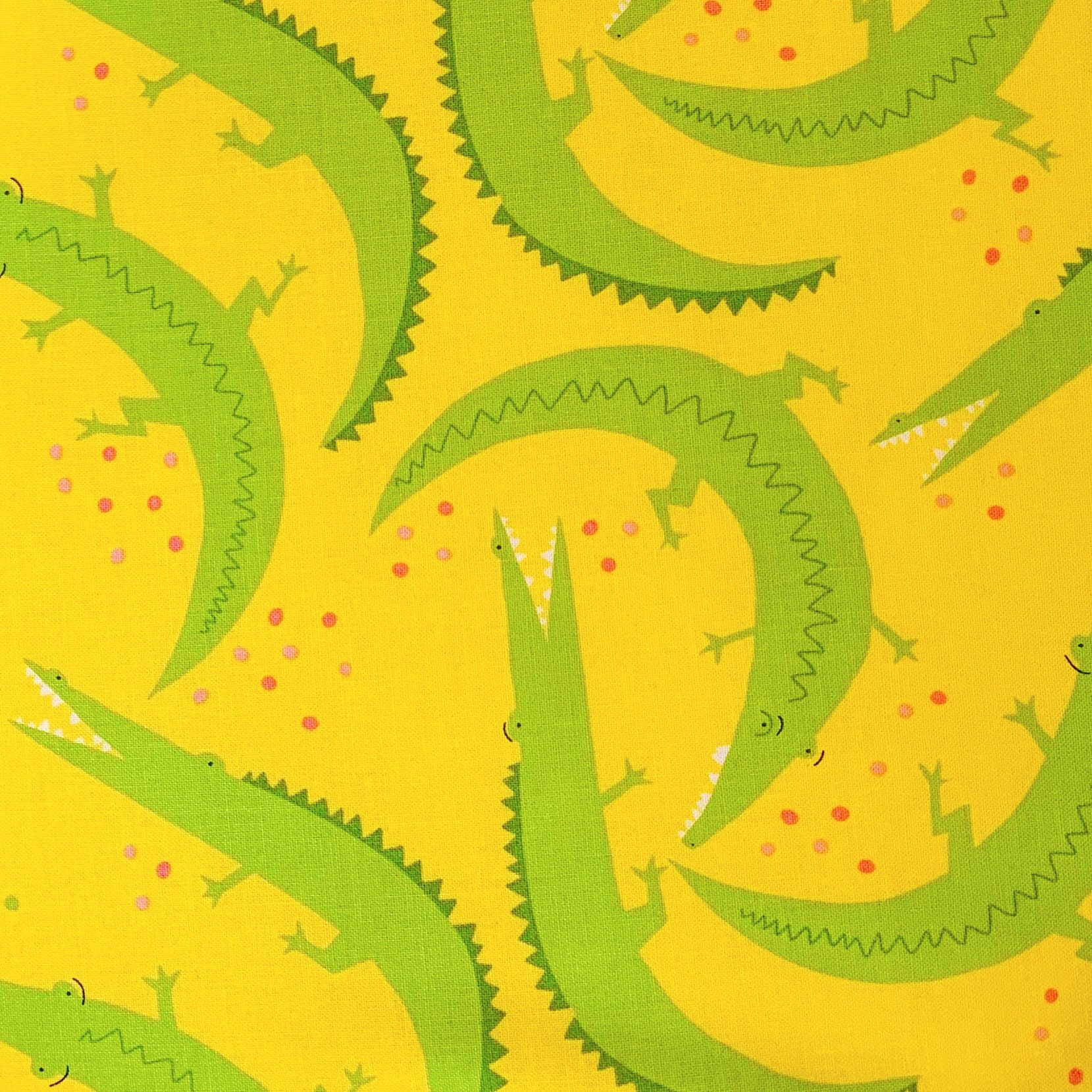 Alligator Fabric Everglades Crocodile Fabric, 50cm Chomp Yellow ...