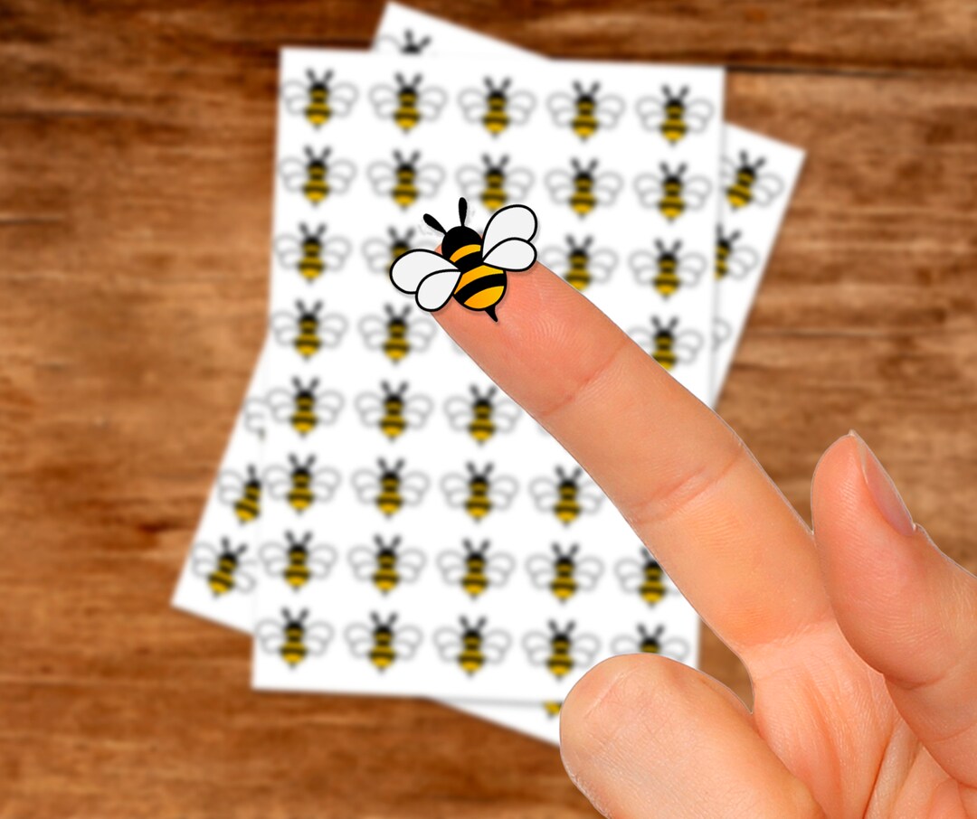 SMALL Cute Tiny Bee Stickers | Bee Lover Gift | Bee Sticker Sheet ...