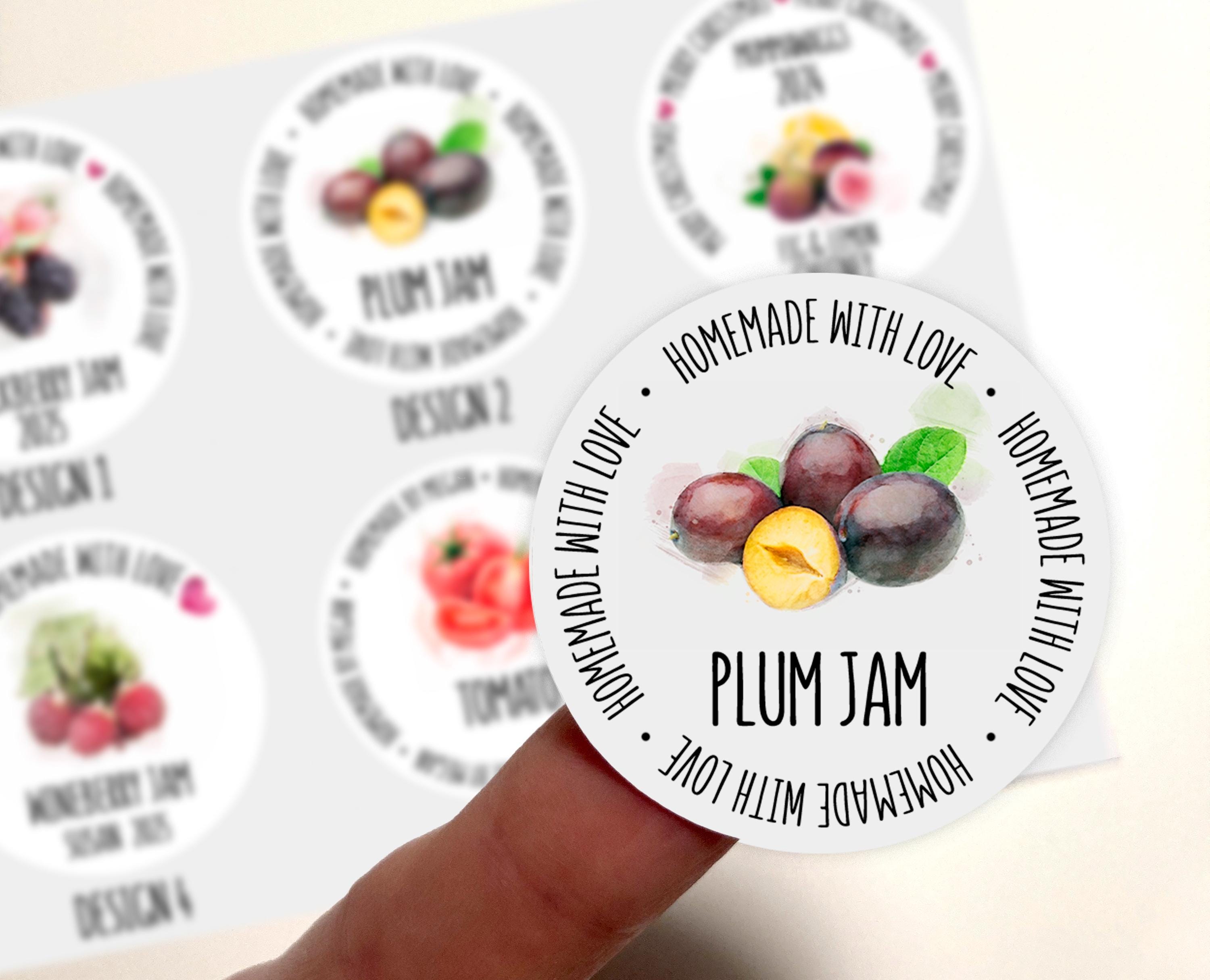 Custom Jar Labels | Personalised Preserve Stickers | Printed Jam Jar ...
