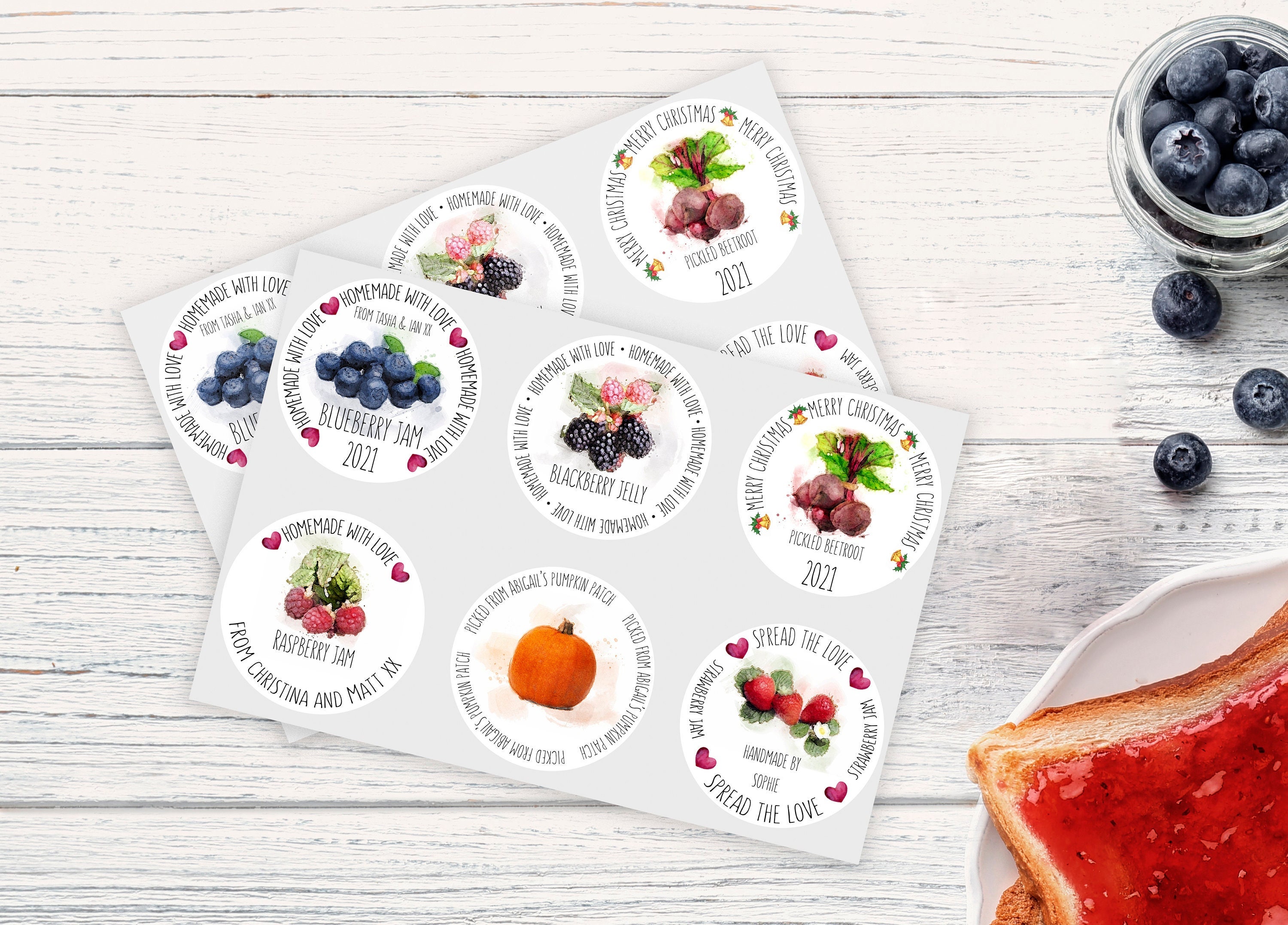 Custom Jar Labels Personalised Preserve Stickers Printed - Etsy