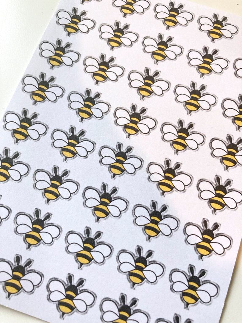 SMALL Cute Tiny Bee Stickers Bee Lover Gift Bee Sticker - Etsy