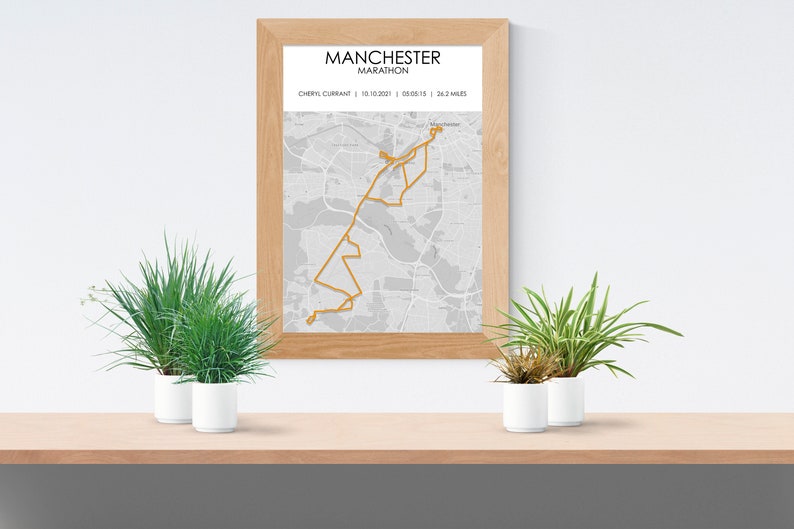 Personalised Print Gifts for Runners Custom Marathon Route - Etsy