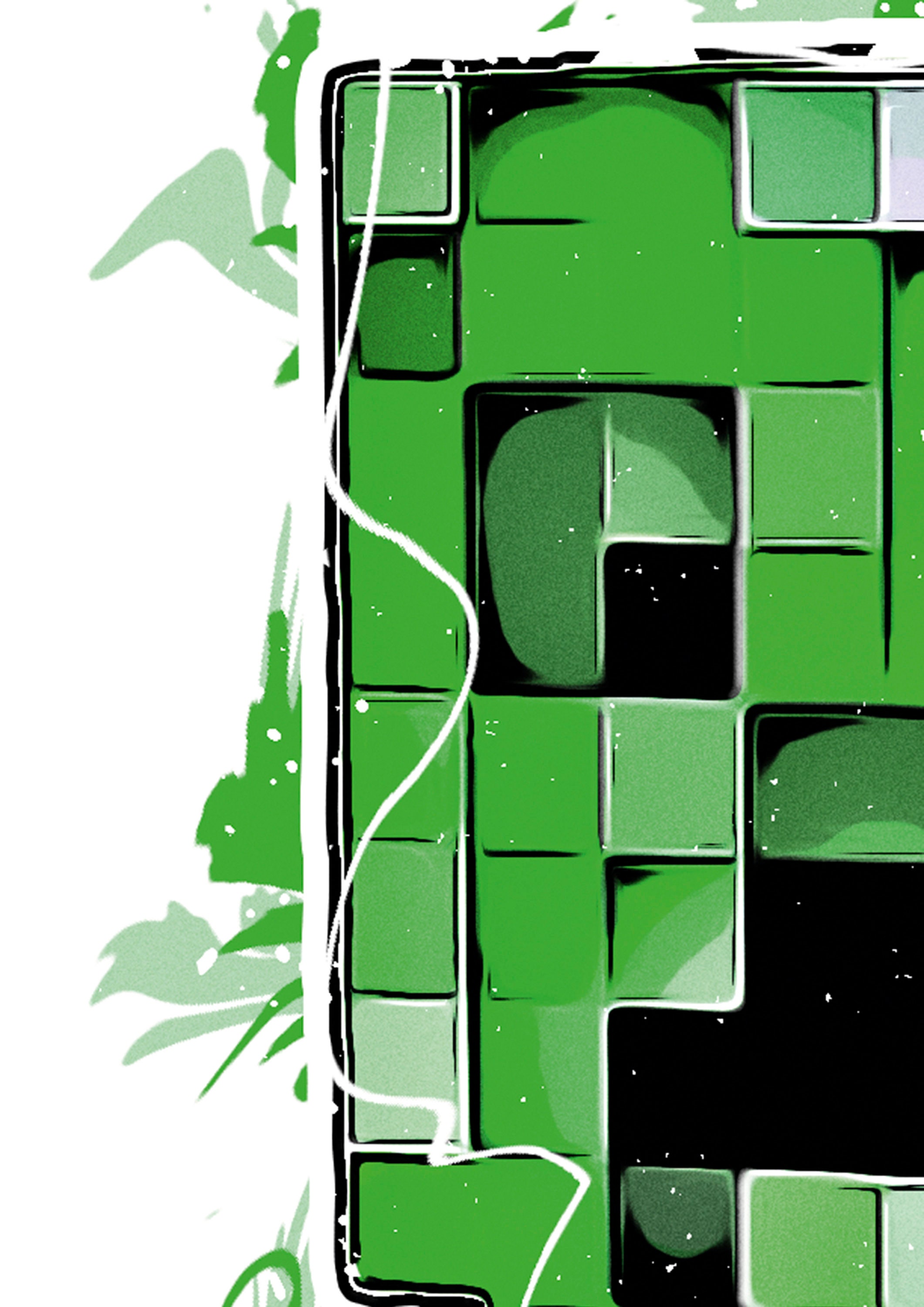 Cartoon Creeper Creeper Kunstwerk Digital Artwork Print | Etsy