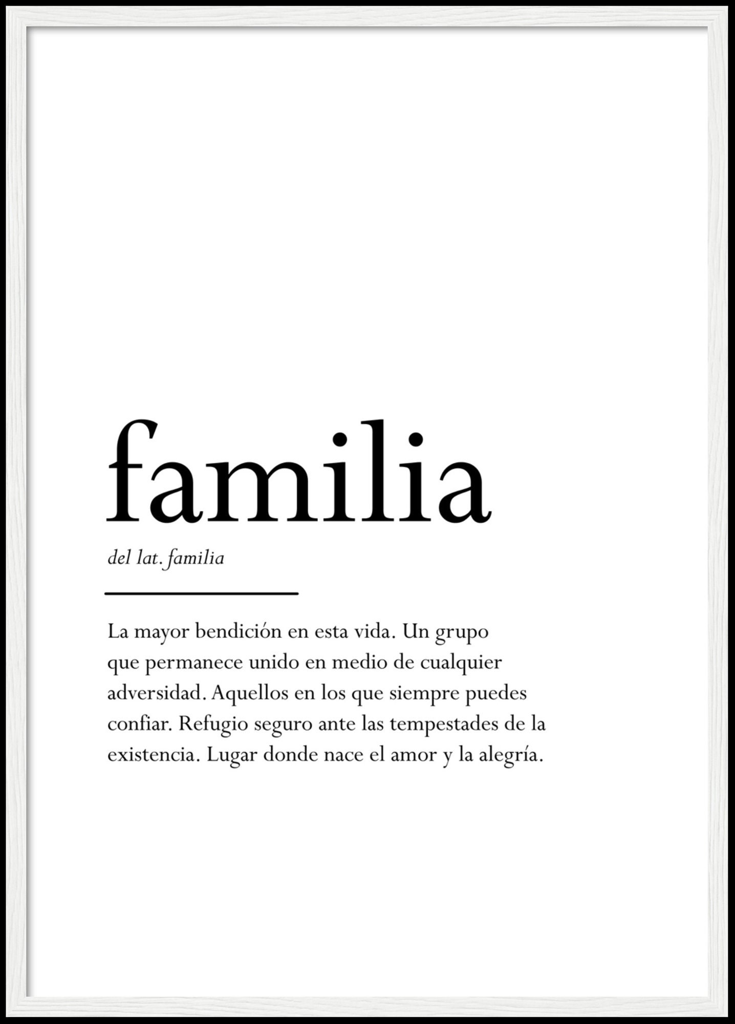 Definition of Family Framed in Wood | Poster With | Poster With ...