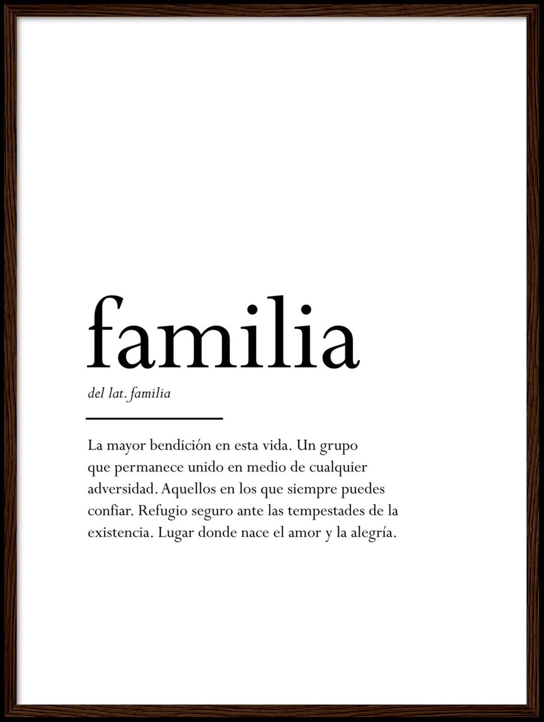 Definition of Family Framed in Wood | Poster With | Poster With ...