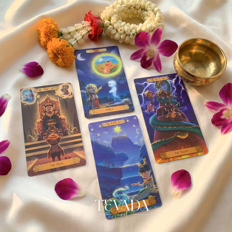 Journey to the Golden Realm Tarot: Myanmar Mythology Intuitive Healing ...