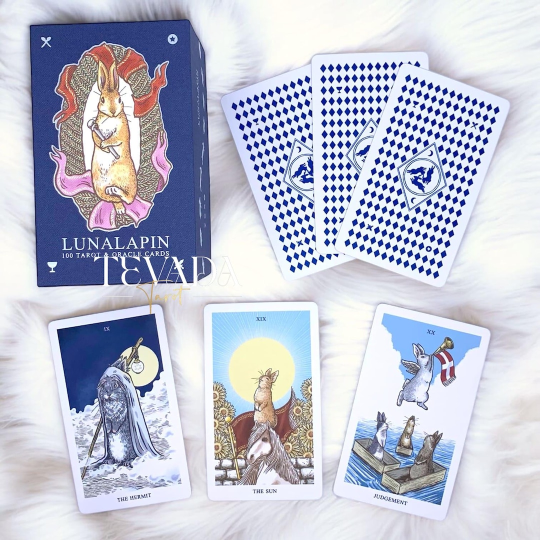 Lunalapin Rabbit Tarot Deck: 100-card Adorable Bunny Tarot Oracle for ...