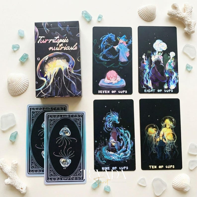 Immortal Jellyfish Tarot: Inner Child Healing Cards Whimsical Cartoon ...