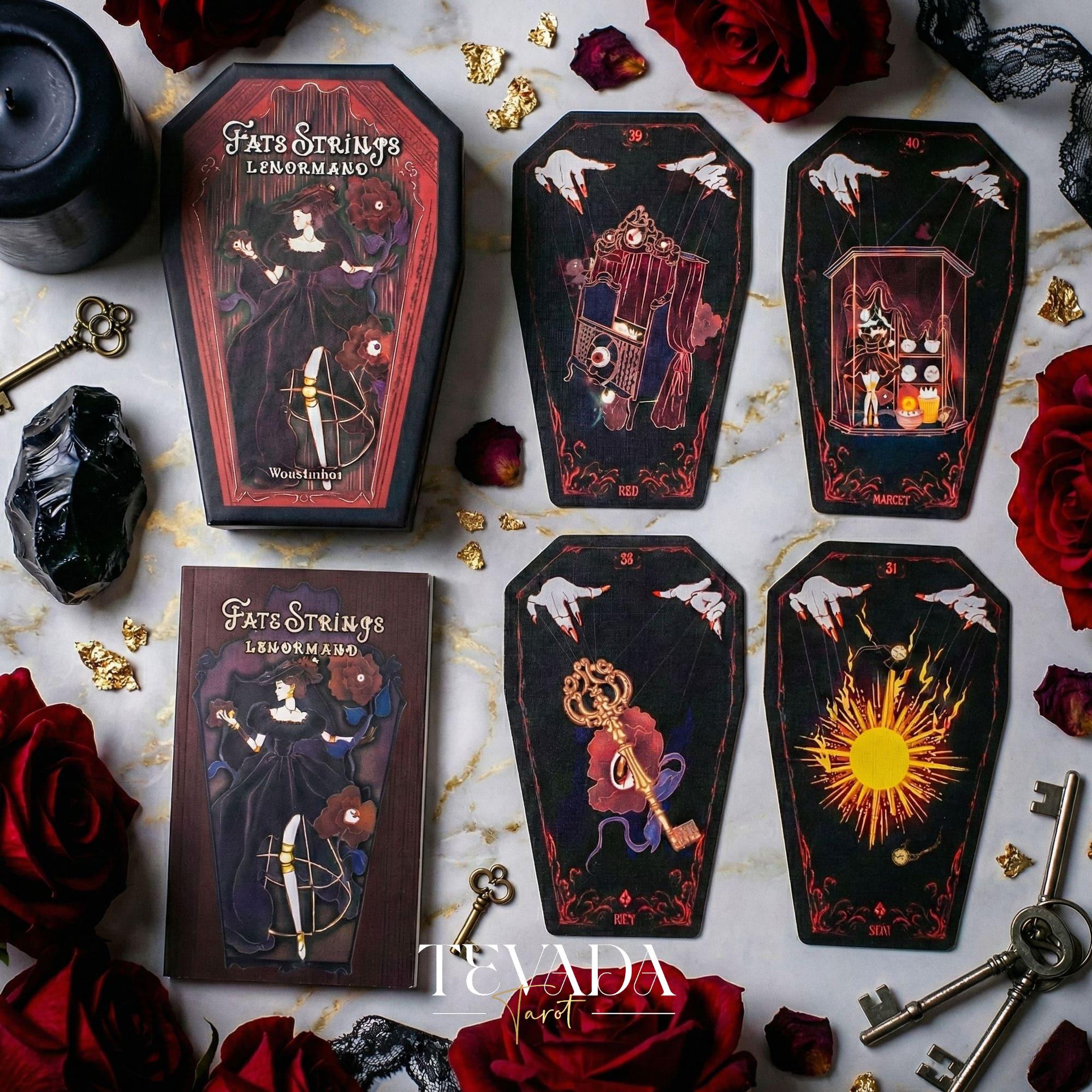 Fate Strings Lenormand Deck: Gothic Medieval Shadow Work Divination ...