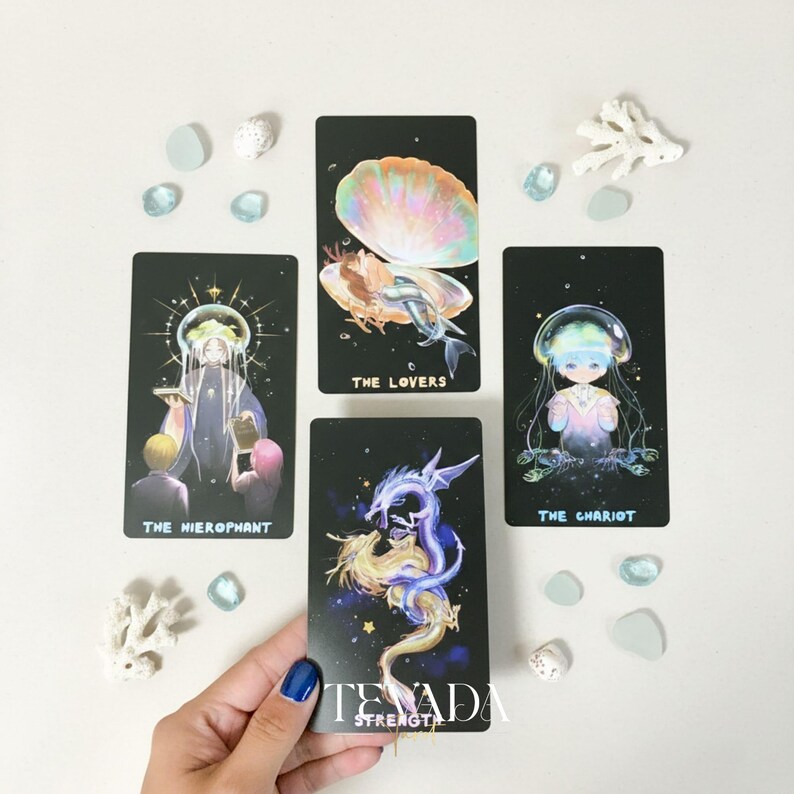 Immortal Jellyfish Tarot: Inner Child Healing Cards Whimsical Cartoon ...