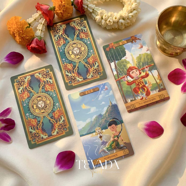 Journey to the Golden Realm Tarot: Myanmar Mythology Intuitive Healing ...