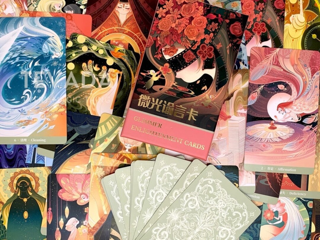Glimmer Enlightenment Cards-asian Style Mythology 36 Cards Oracle Deck ...