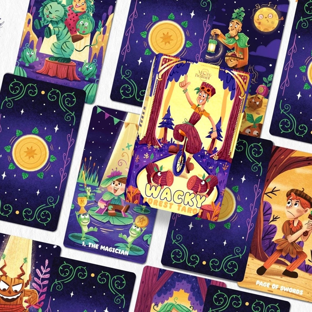 Wacky Forest Tarot Whimsical Cartoon Barbaric Spiritual Journey Whimsical Intuitive Guidance ...