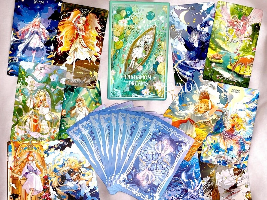 Cardamom Dreams Tarot DELUXE-Japanese Style Anime-Theme Dreamy Cartoon ...