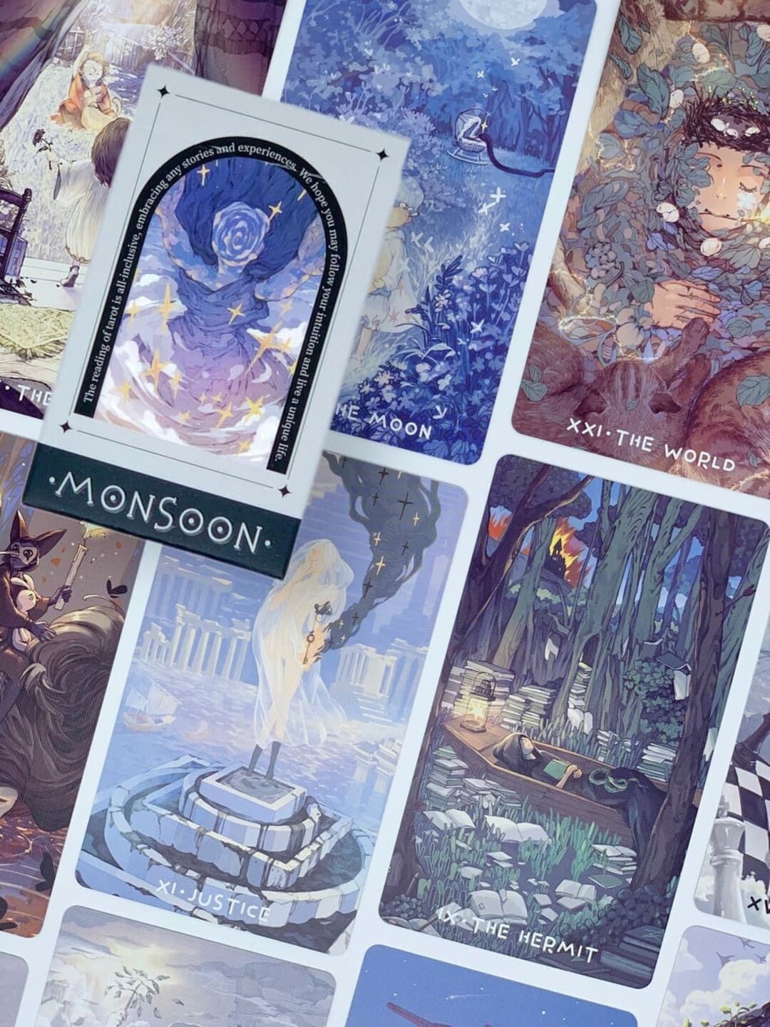 Monsoon Tarot Mini Unique Indie Tarot Deck for Beginners Japanese ...
