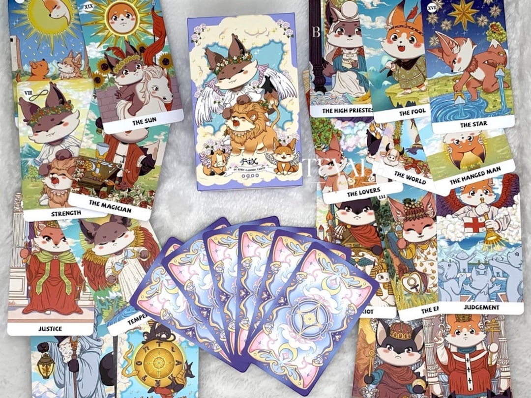 Fox in Eden Garden Tarot Pvc-travel-size Adorable Animal Cartoon Tarot ...