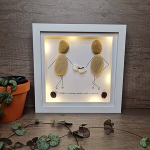 Pebble Art Friends. Box Frame Pebble Art Family Gift With Lights ...