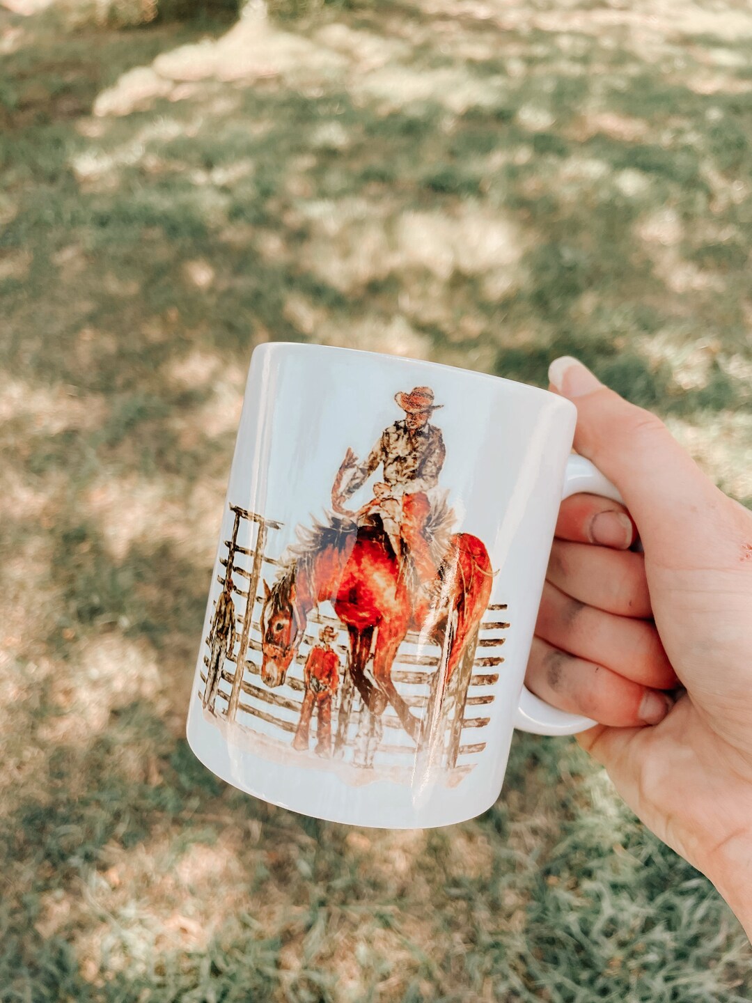Fence Cowboy Mug - Etsy
