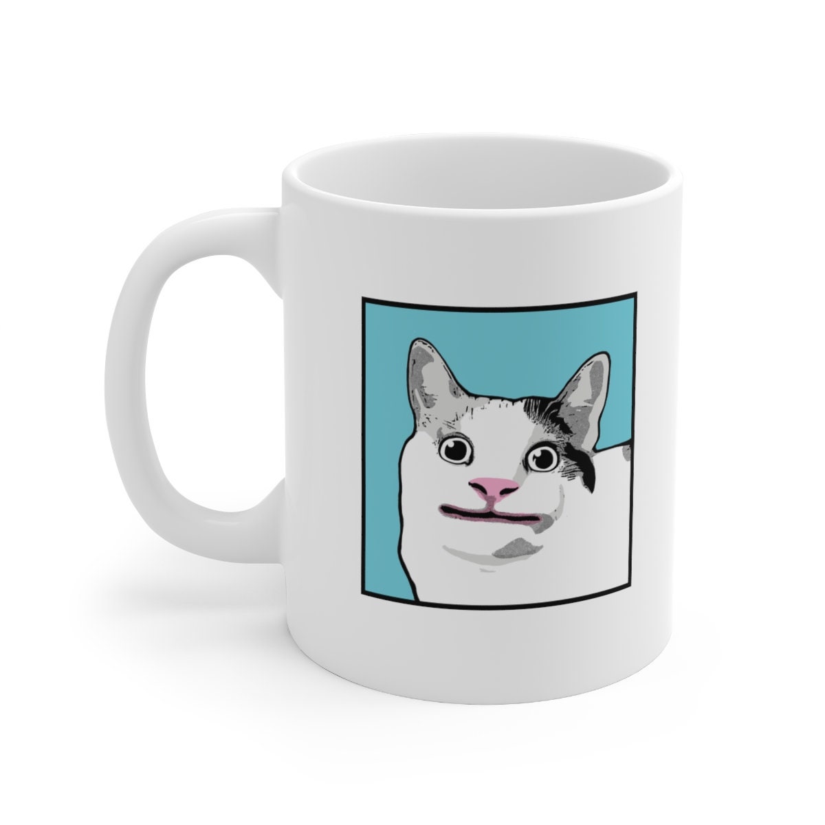 Polite Cat Meme Mug Awkward Cat Cat Meme Gifts Cat Lover - Etsy Australia