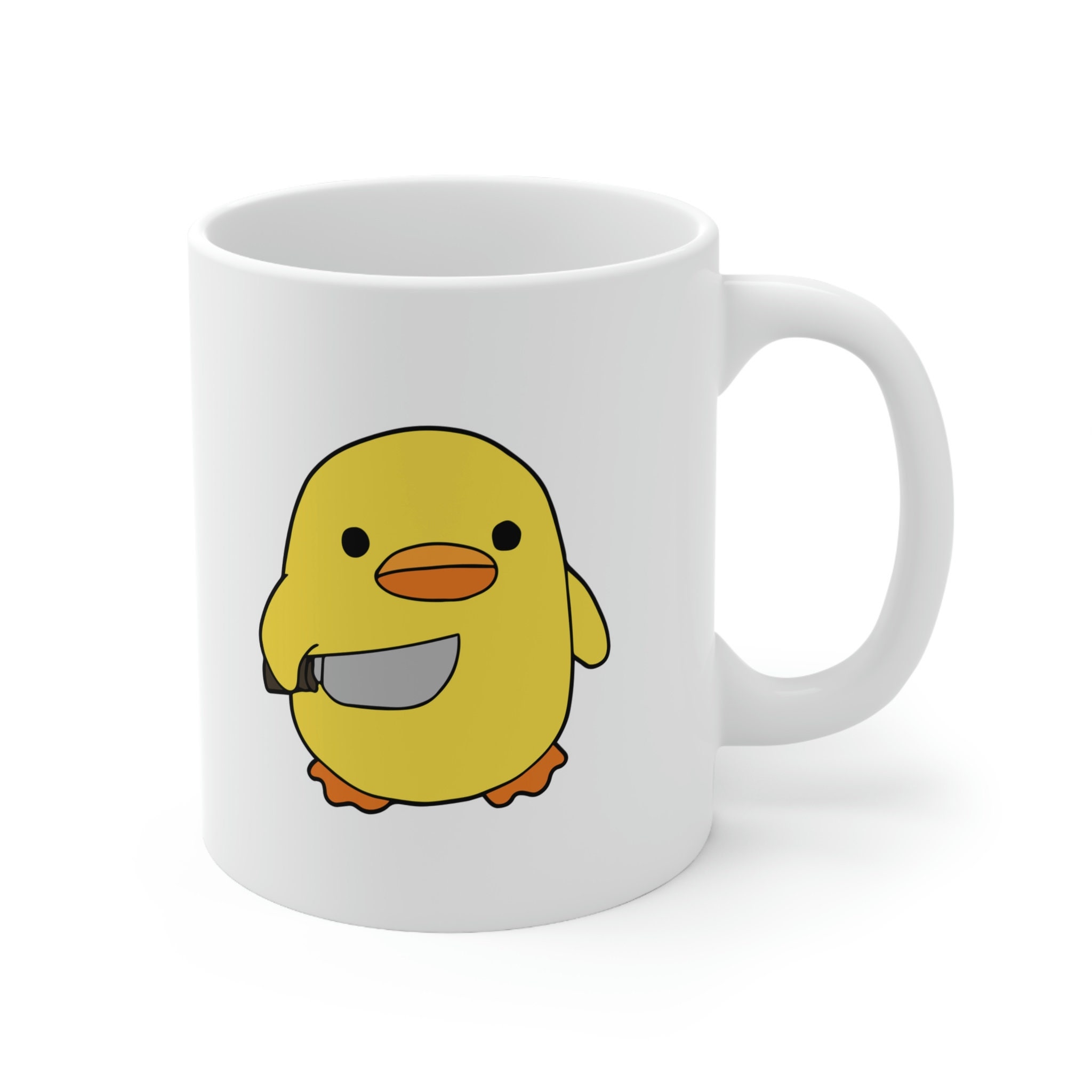 Duck Chick Knife Meme Mug - Funny Memes Mug - Kawaii Meme - Etsy