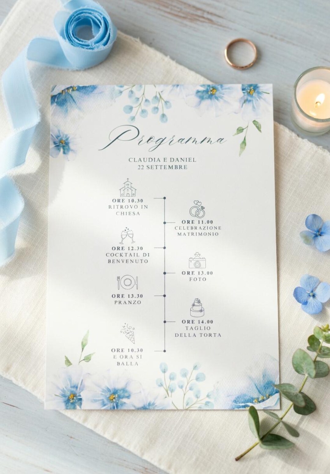 Custom Digital Wedding Program | Printable Wedding Program | Editable ...