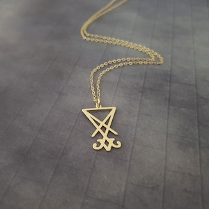 Sigil of Lucifer Necklace, Seal of Satan Necklace, Lucifers Pendant ...